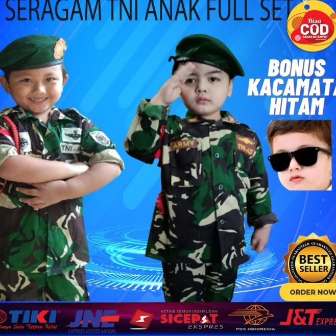 Jual Seragam Tni Ad Doreng Loreng Abri Army Tentara Karnaval Tk/Sd Anak | Shopee Indonesia