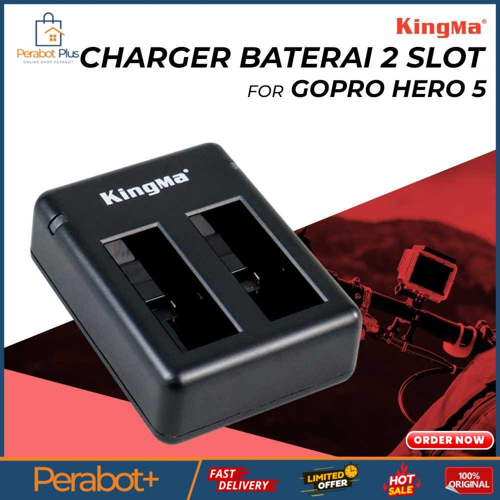 Jual Charger Baterai Micro USB Type C 2 Unit for GoPro Hero 5 - BM042 ...