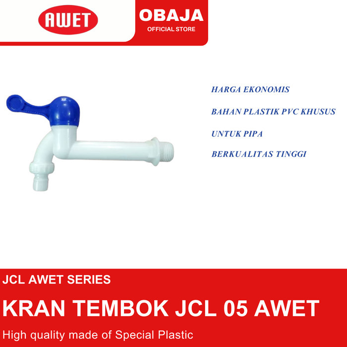 Jual Awet Kran Tembok JCL 05 Awet / Kran Air Plastik PE JCL 05 Awet ...