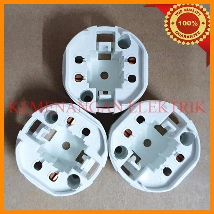 Jual (tokok) fitting lampu plc 2 pin tusuk / fiting socket lampu plc 2p ...
