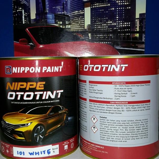 Jual Cat Duco / Cat Mobil / Cat Lacquer Nippe Ototint 101 White 1Ltr ...