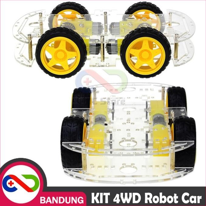 Jual [Cnc] Kit Smart Chassis Chasis 4Wd Robot Car Mobil Arduino ...