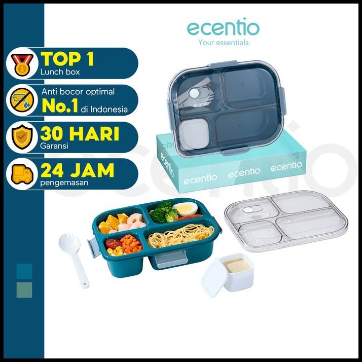 Jual Ecentio Kotak Makan 4 Grid Lunch Box/Disegel Kotak/Anti Bocor ...
