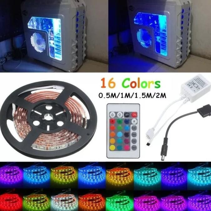 Jual LED STRIP 100 CM RGB JACK MOLEX UNTUK PC CASE CASING COMPUTER ...
