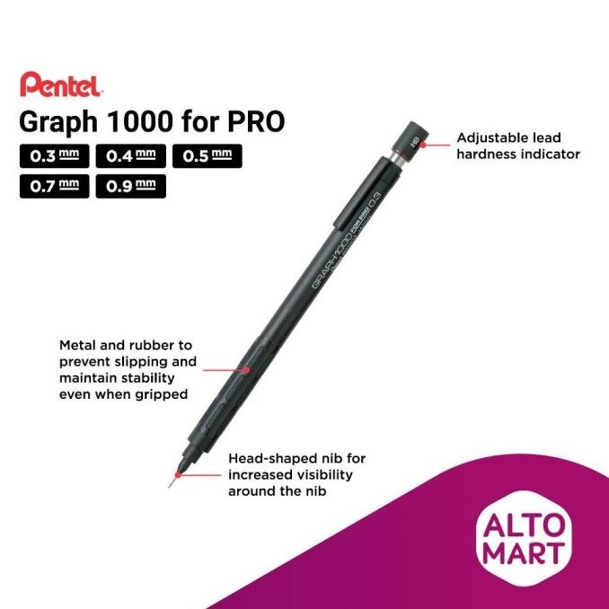 Jual Pentel Graph 1000 For Pro Mechanical Pencil Pensil Mekanik ...