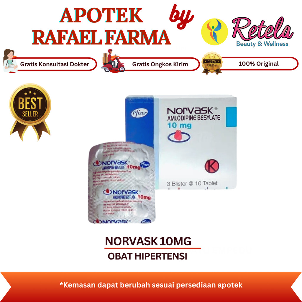Jual NORVASK 10 MG BOX 30 TABLET ORIGINAL | Shopee Indonesia