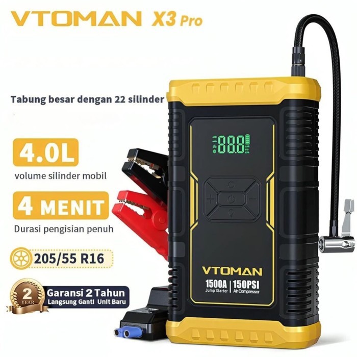Jual Vtoman X3 Normal Jump Starter Aki Mobil Motor Powerbank 10000Mah ...