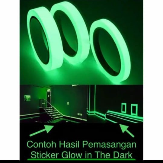 Jual Ready Promo"Sticker fosfor-GLOW IN THE DARK-Nyala dikegelapan 2 ...