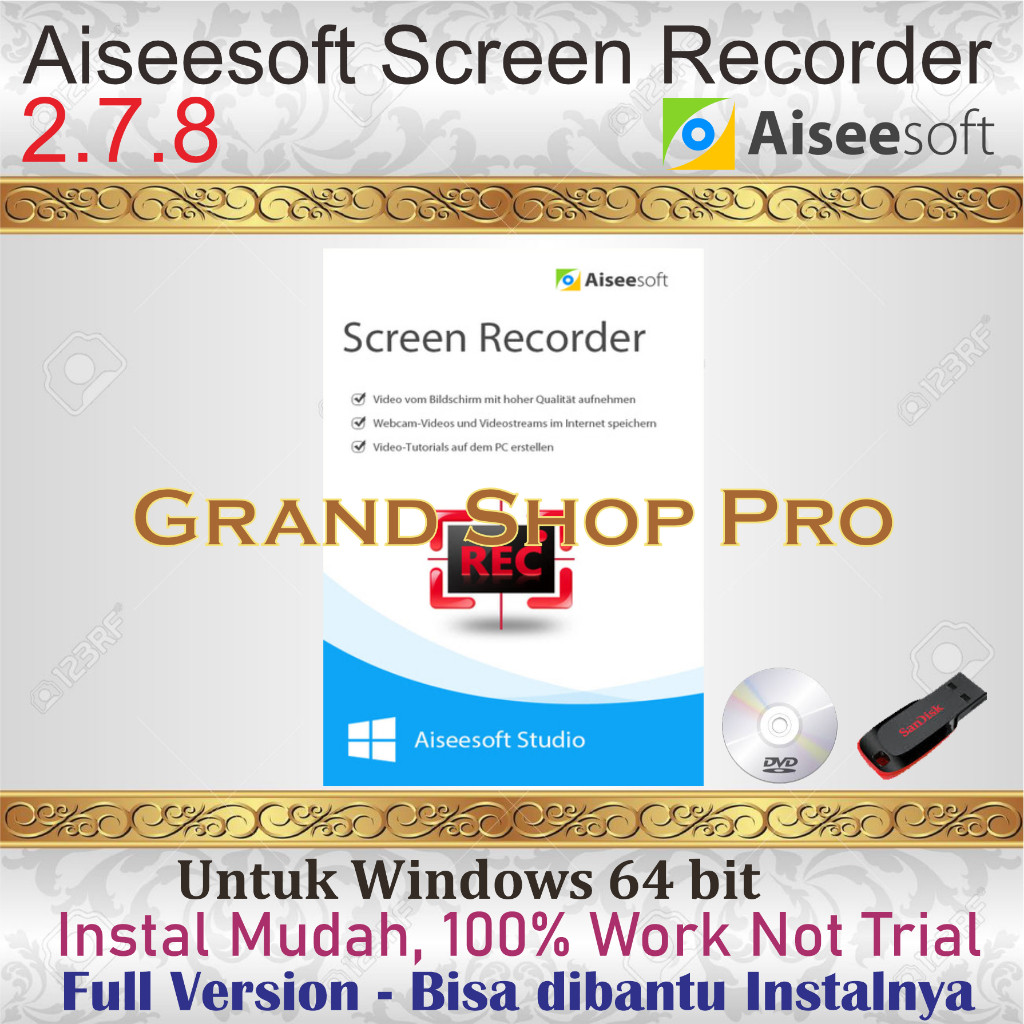 Jual Aiseesoft Screen Recorder (Full Version, Not Trial) | Shopee Indonesia