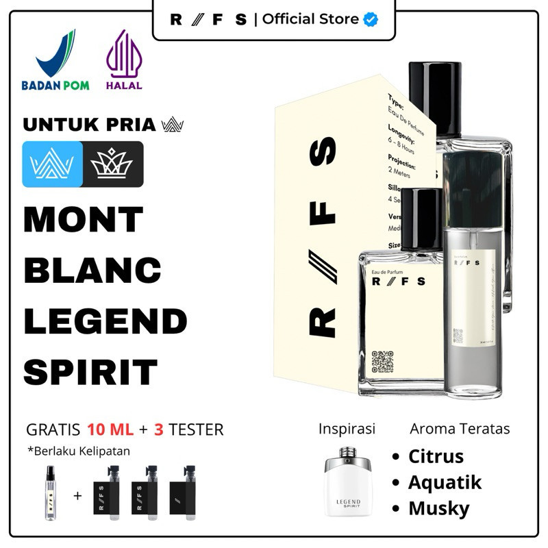 Jual RIFS PARFUM - Montblanc Legend Spirit EDP Extrait de Parfume Pria ...