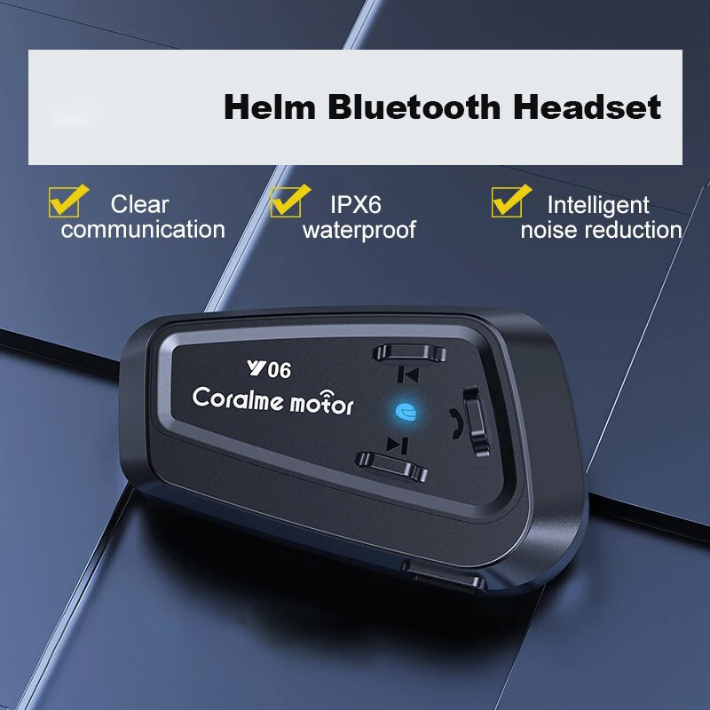 Jual Motor Headset Helm Bluetooth Call Music IPX6 500mAh - Y06 | Shopee ...