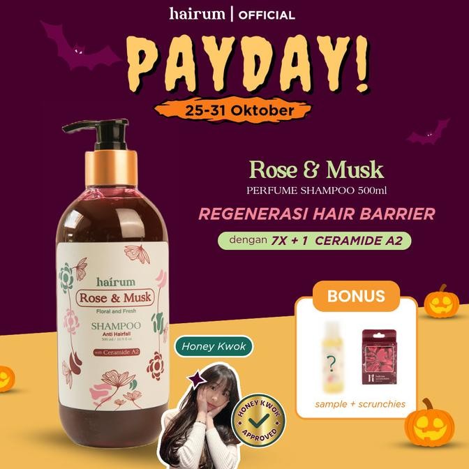 Jual Hairum Rose & Musk 500ML Shampoo Parfum/Perfume With Ekstrak ...