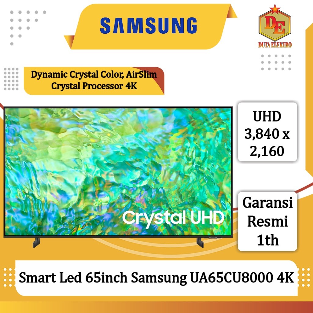 Jual Smart Led 65inch Samsung UA 65 CU 8000 4K TV | Shopee Indonesia