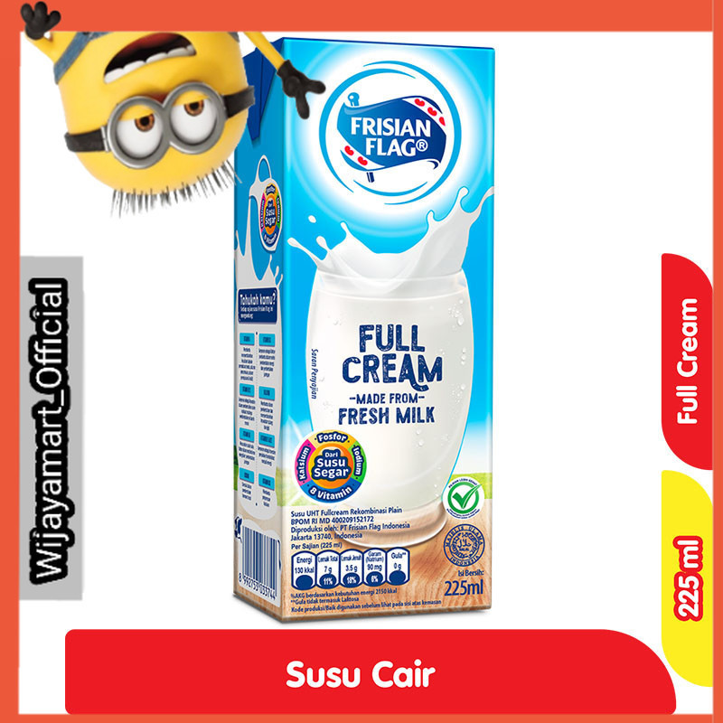 Jual Frisian Flag Susu UHT Full Cream Kotak 225 ml | Shopee Indonesia