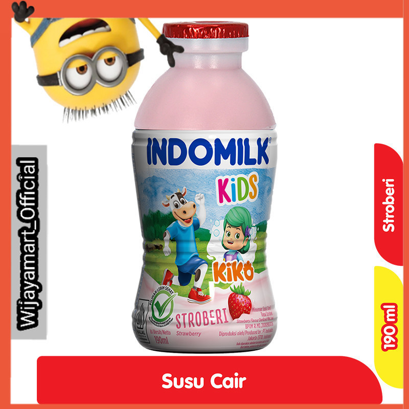Jual Indomilk Susu Cair Rasa Stroberi 190 ml | Shopee Indonesia
