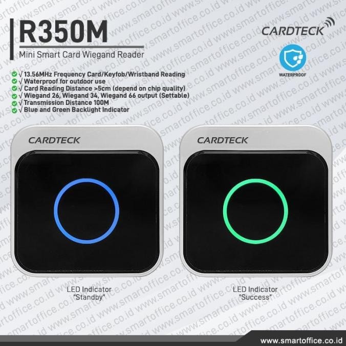Jual RFID MIFARE 13.56MHz ACCESS CONTROL NFC READER CARDTECK R350M WIEGAND | Shopee Indonesia