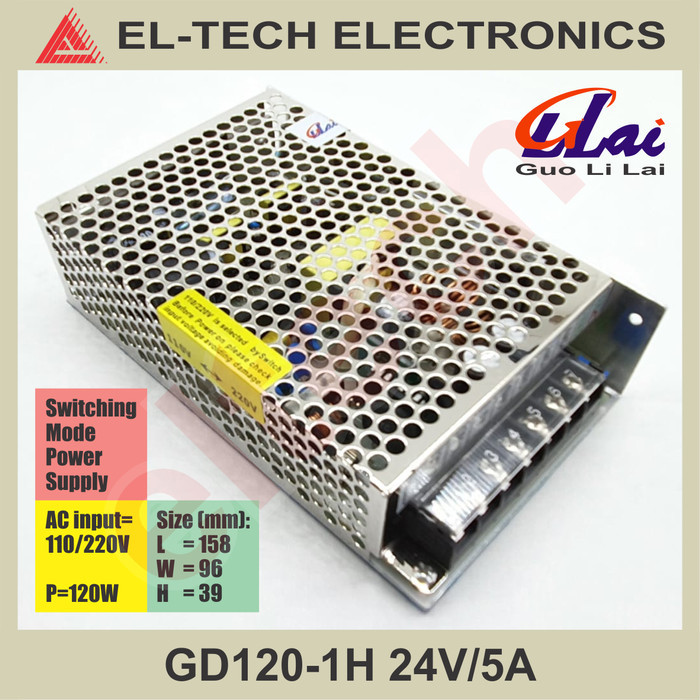 Jual Grab Nows 24V 5A 120W Power Supply Switching Catu Daya Gll Guo Li ...