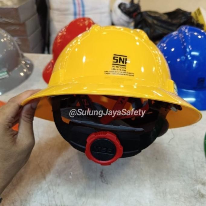Jual HELM SAFETY MSA FULLBRIM WARNA KUNING INNER FASTRACK + TALI DAGU ...