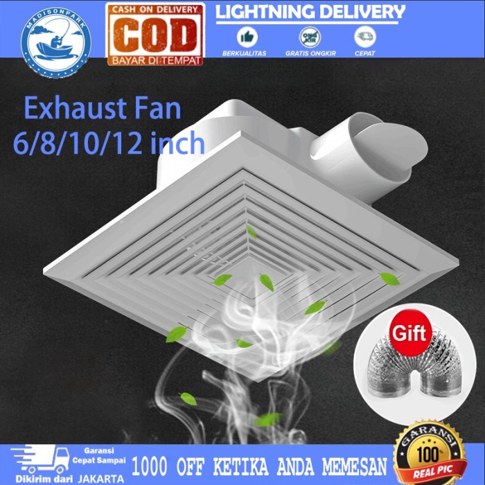 Jual readyy Ducting Exhaust Fan Plafon 12 Inch Kipas Blower Exhaust ...