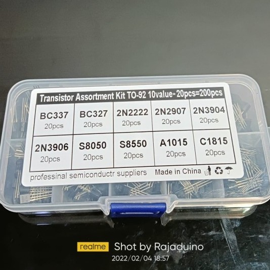 Jual Paket 1 Box Isi 200Pcs Transistor Triode Tr Multipurpose 2N2222 ...