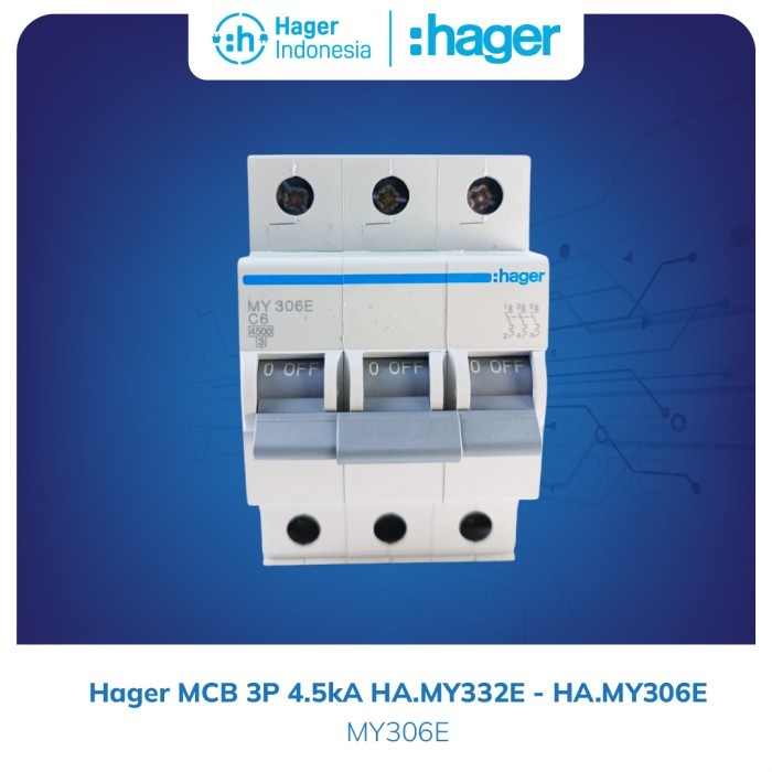 Jual Hager Mcb 3 Phase 32A 32 Ampere 4.5Ka - My332E | Shopee Indonesia