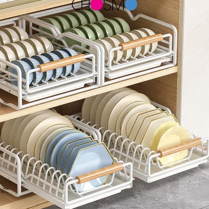 Jual Rak piring tarik rak laci piring rak dapur serbaguna lemari piring ...