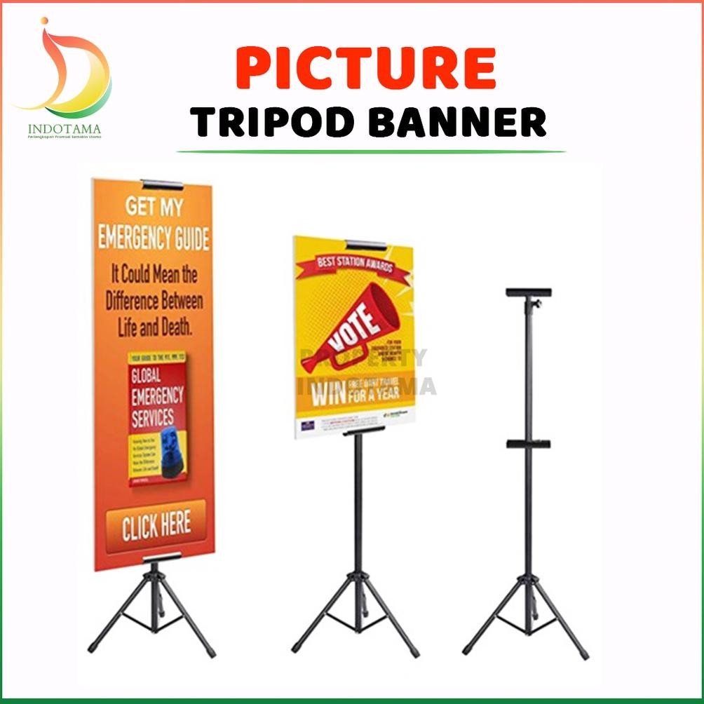 Jual READYYY>> STAND BANNER TRIPOD BANNER 2 SISI STANDING BANNER PORTABLE 2 METER STAND BANNER ...