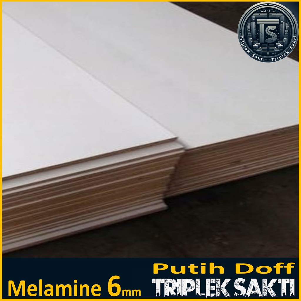 Jual Triplek Melamin Putih Doff 1 Muka 6mm | Ukuran 90x90 cm, Tebal 6mm ...