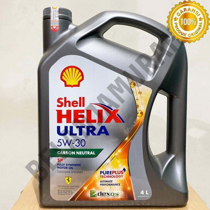Jual Shell Helix Ultra 5W-30 Carbon Neutral Api Sp 4Liter / Galon 100% ...