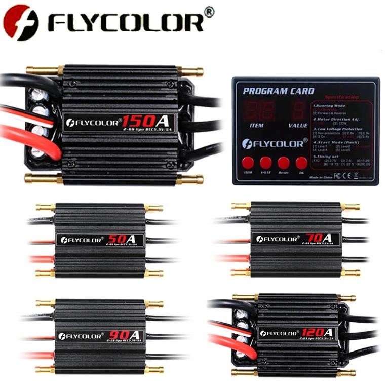 Jual FLYCOLOR 50A 70A 90A 120A 150A 2-6S WATERPROOF BRUSHLESS ESC SPEED ...
