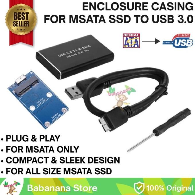 Jual MSATA SSD TO USB 3.0 ENCLOSURE M.SATA ADAPTER CONVERTER HDD PC ...