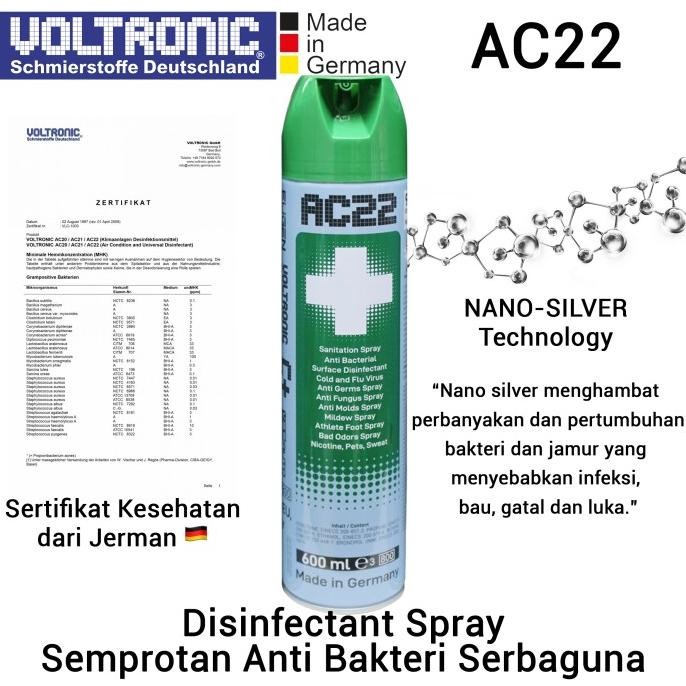 Jual VOLTRONIC AC22 - AIRCON + EVAPORATOR CLEANER & DISINFECTANT (P. JAWA) ORIGINAL DAN ...
