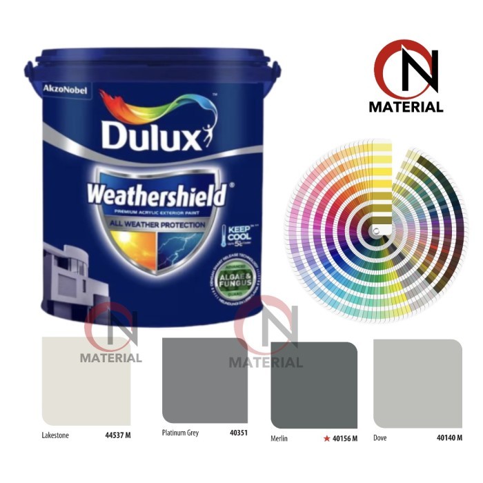 Jual Dulux Weathershield 2.5L / Dove / Platinum Grey / Merlin ...