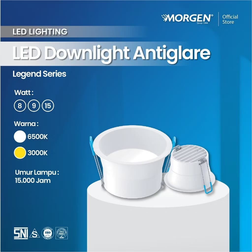 Jual MORGEN - LAMPU DOWNLIGHT LED ANTIGLARE SPOTLIGHT LEGEND SERIES 8W ...