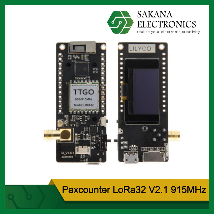 Jual Ttgo Lora Esp32 Lora32 Lilygo V2.1 Esp32-Paxcounter 915Mhz ...