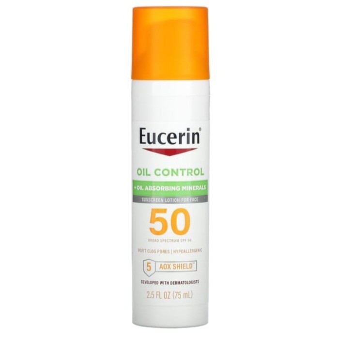 Jual eucerin oil control SPF 50 sunscreen lotion for face 75.ml ...