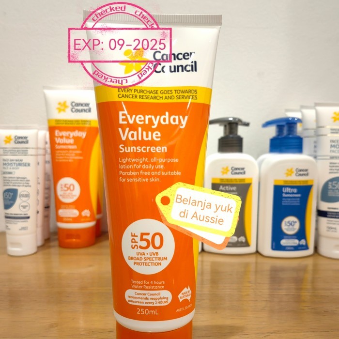 Jual Cancer Council EVERYDAY VALUE Sunscreen SPF 50 Made in Australia | Shopee Indonesia