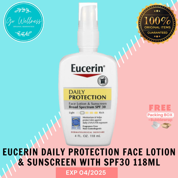 Jual Eucerin Daily Protection Face Lotion & Sunscreen SPF 30 118ml ...