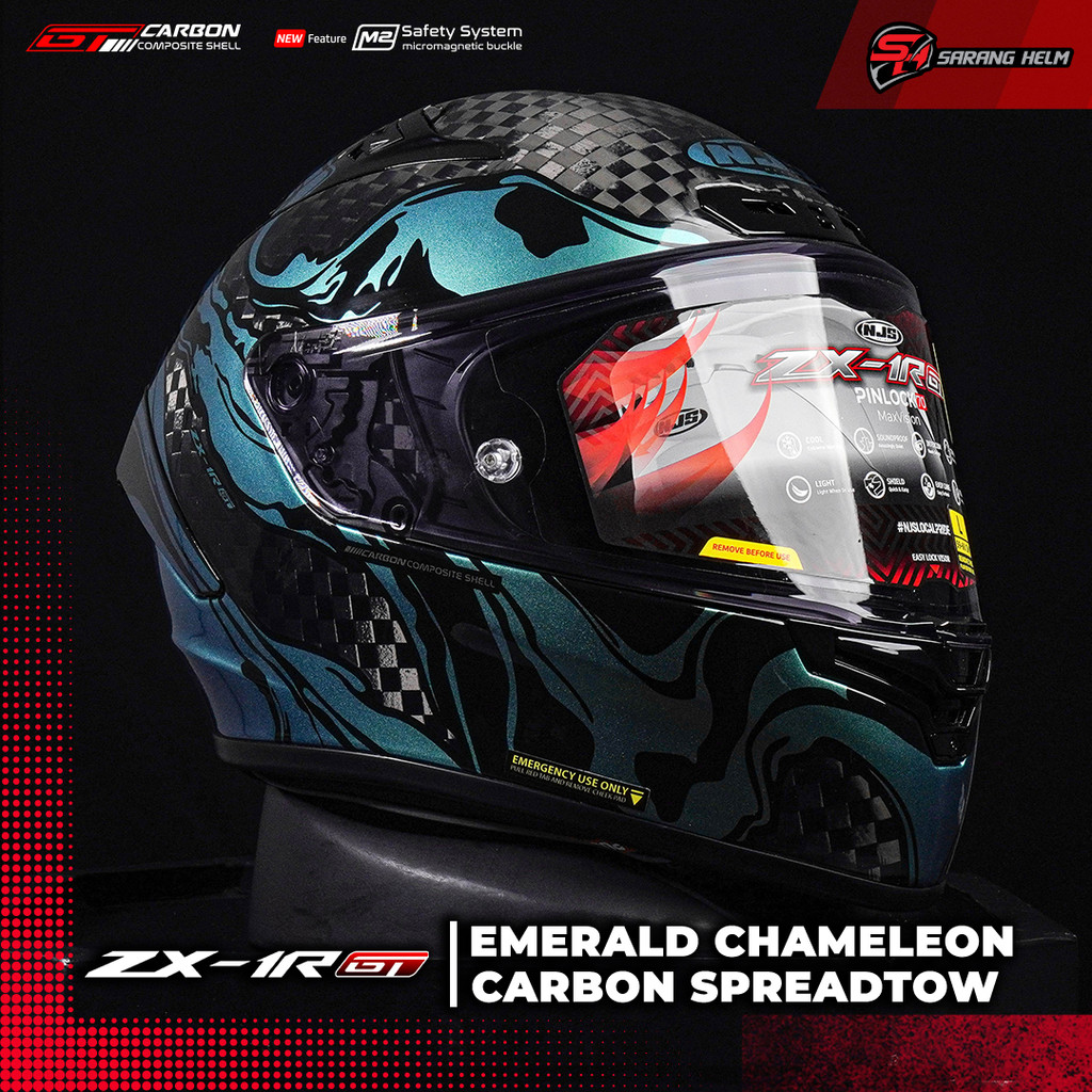 Jual NJS ZX-1R GT Carbon Nebulasky - Helm Full Face | ZR Carbon | NJS Carbon | Carbon Motif ...