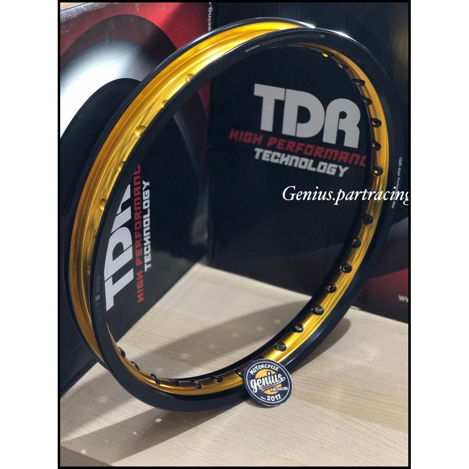 Jual Velg Tdr W Shape 140X17 Black/Gold (Twotone) Original | Shopee ...