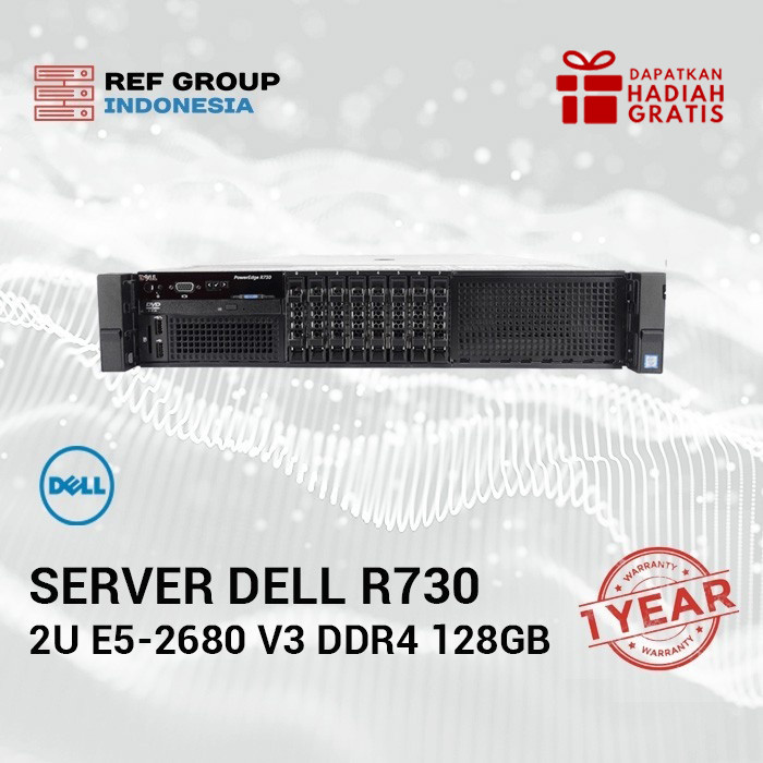 Jual Server Dell R730 2U 8x2.5" 2x E5-2680 v3 DDR4 128Gb|GARANSI 1 ...