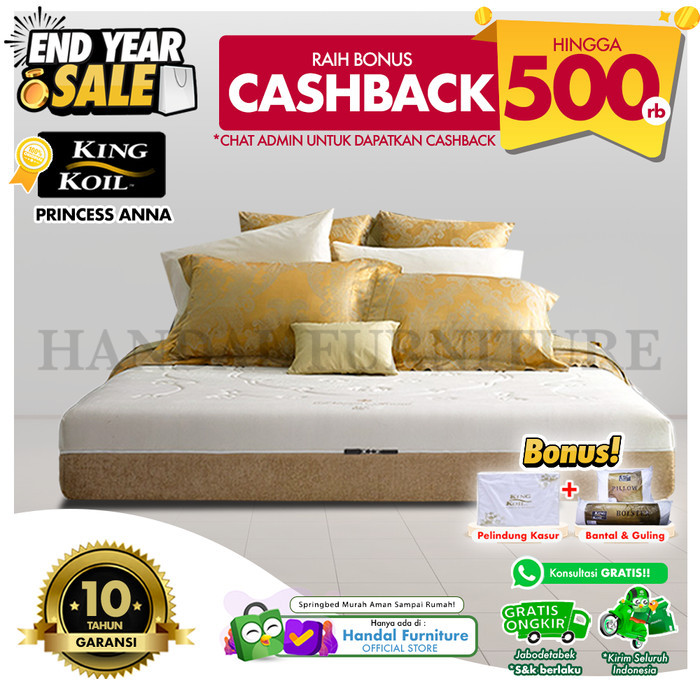 Jual Produk Ready King Koil Hanya Kasur Springbed Princess Anna ukuran ...