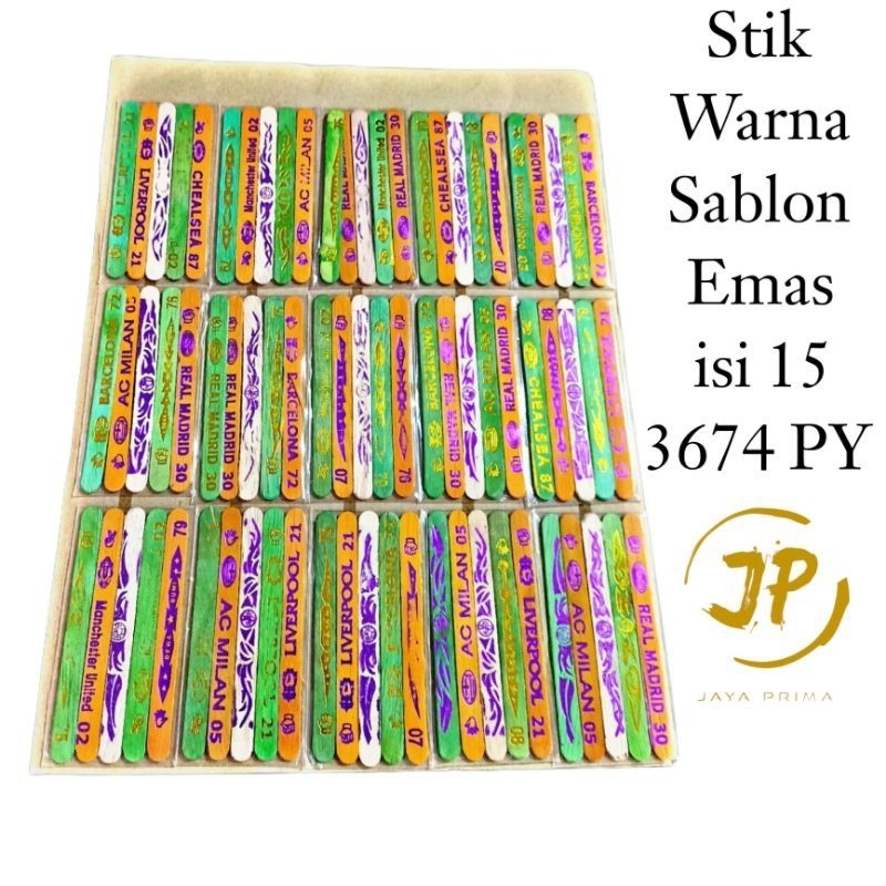 Jual MAINAN ANAK STIK WARNA SABLON EMAS | Shopee Indonesia