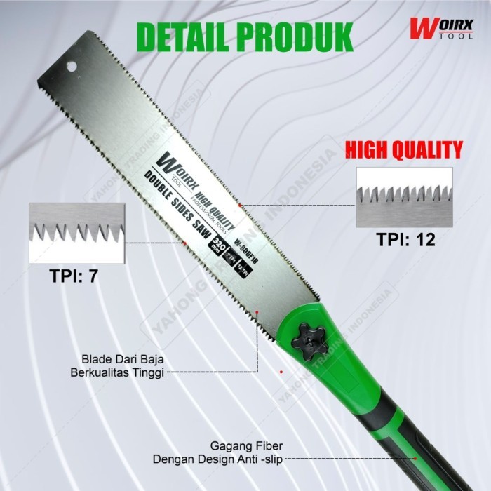 Jual Gergaji Qihong Japanese Ryoba Rip Cross Cut Double Edge Jepang ...