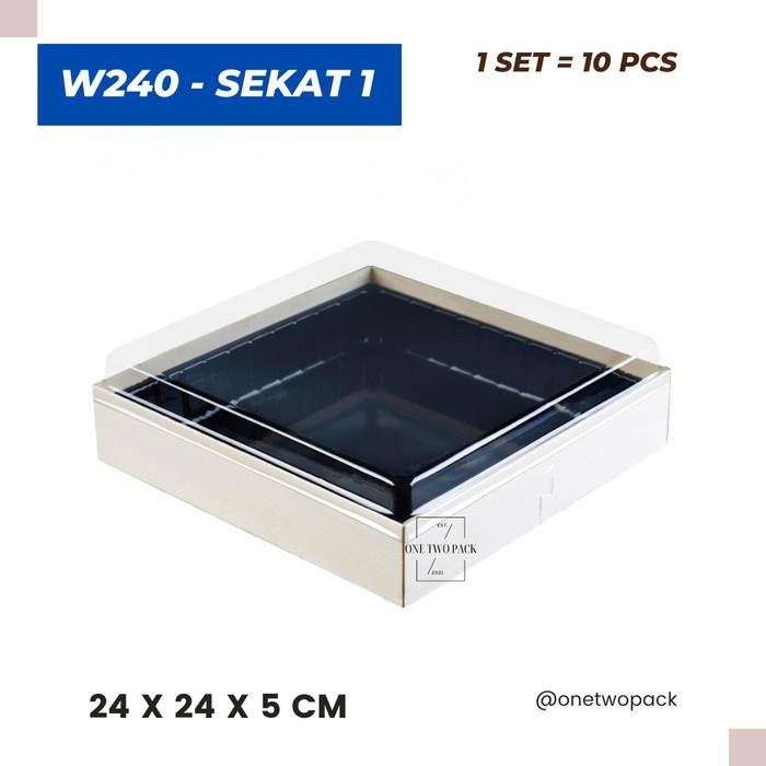 Jual [W240] Kotak Kue 24X24 Cm Wooden Hampers Takeaway Bento Box ...