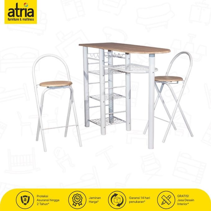 Jual Meja 1 Kursi 2 Atria Orbit Dining Set | Shopee Indonesia