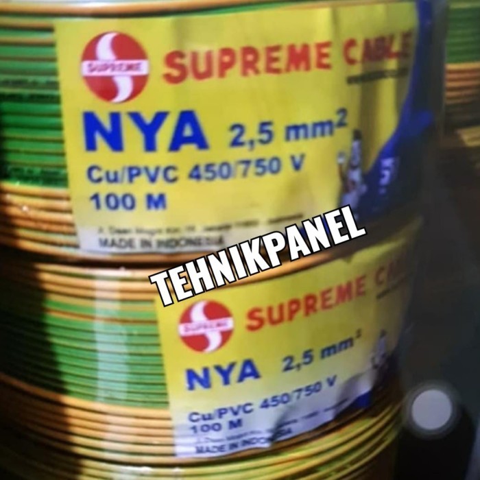 Jual Cable Nya 2,5Mm Grounding/Kuning-Belang Hijau / Roll 100Mtr ...
