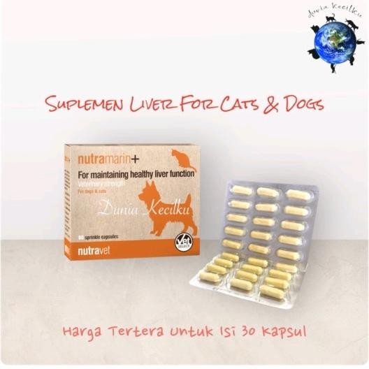 Jual Nutramarin Plus Suplemen Liver Kucing & Anjing 1 Kotak (isi 30 ...