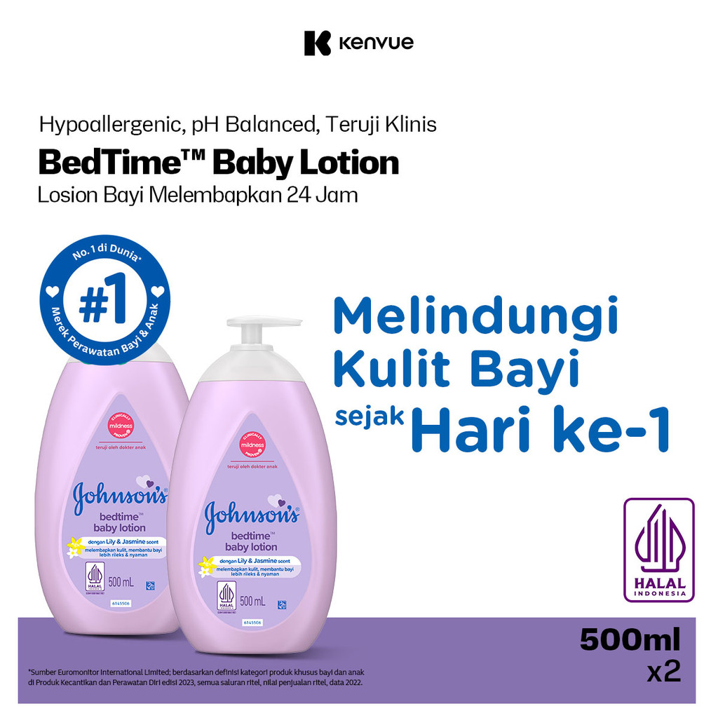 Jual JOHNSON'S Bedtime Baby Lotion - Losion Bayi 500ml - isi 2 | Shopee ...
