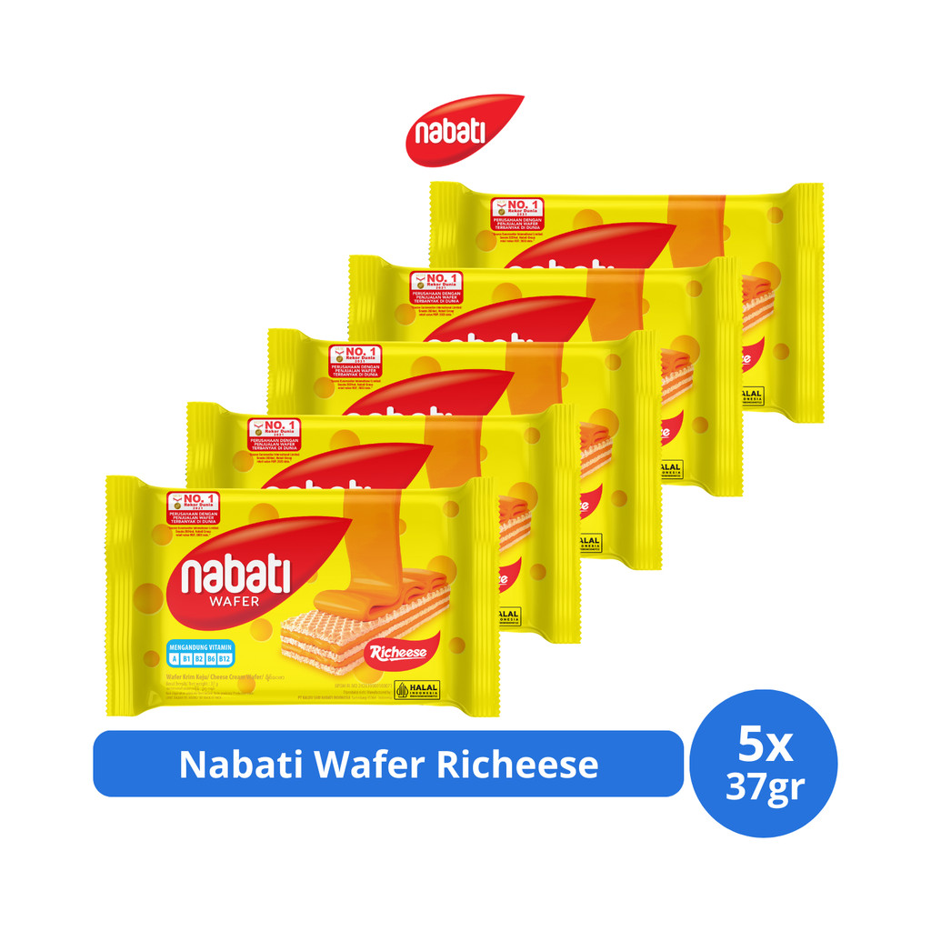 Jual Nabati Wafer Richeese 37gr x 5 pcs | Shopee Indonesia